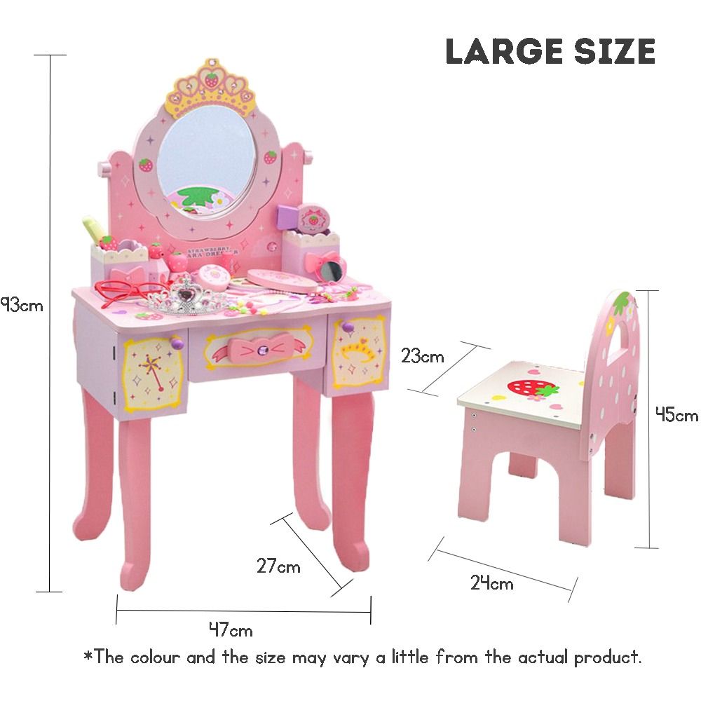 Kids Dressing Table chair set pretend play dressing table featuring ...