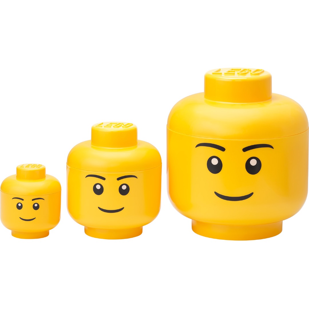 Lego L Head Storage Box (Minifigure Head), Furniture & Home Living ...