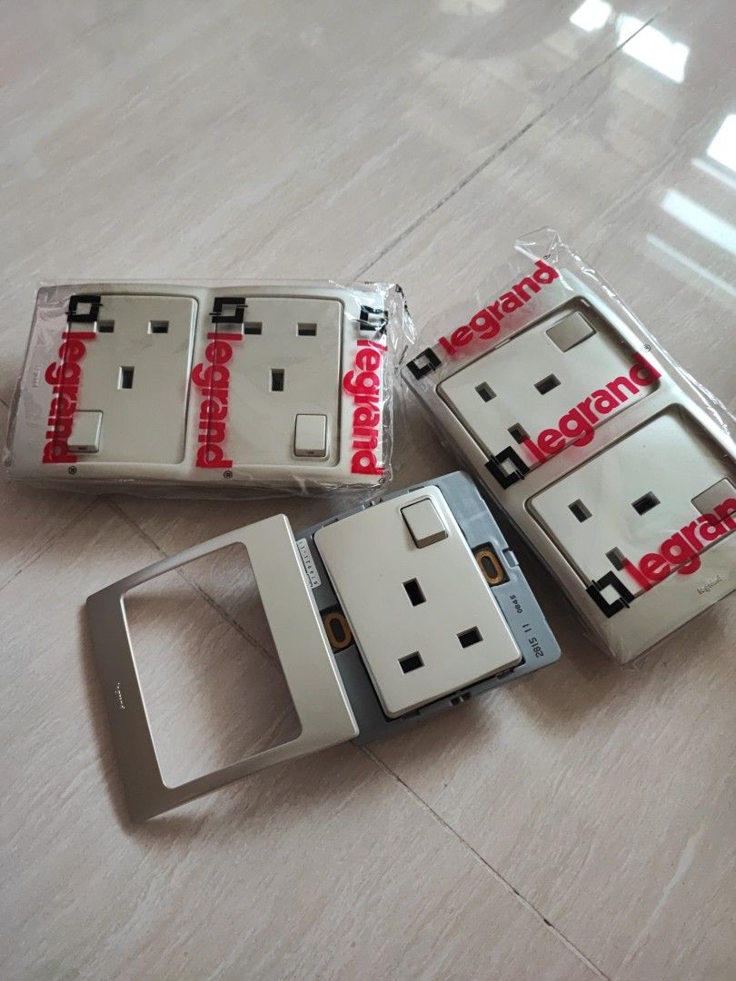 Legrand Power socket single/double SG safety mark, TV & Home Appliances ...