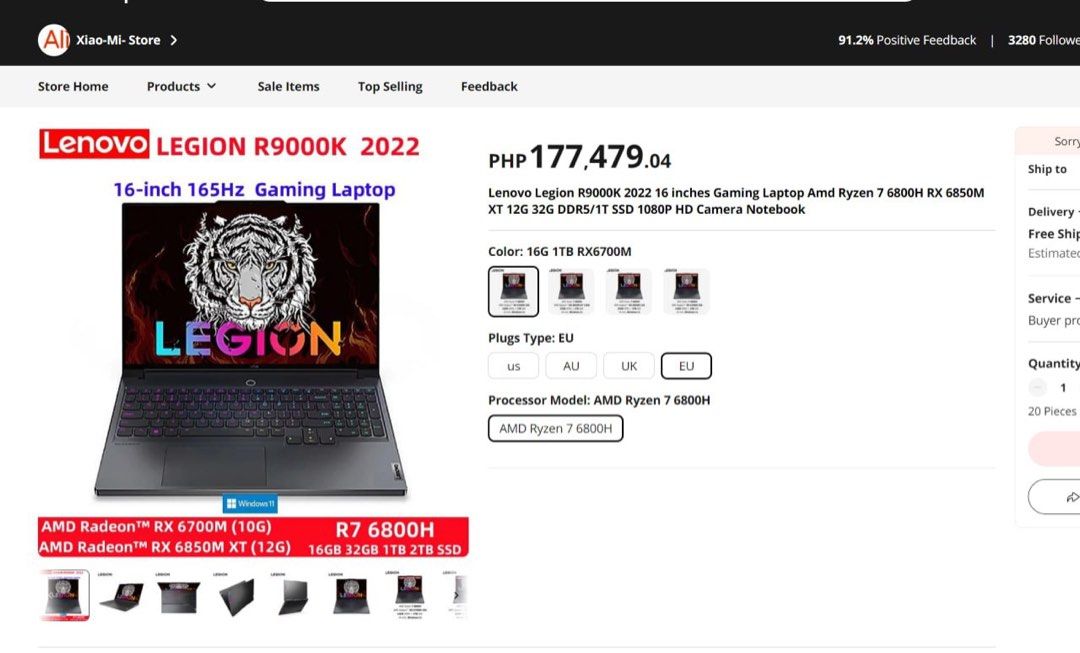 LENOVO LEGION 7 GEN 7 (R9000k) 2022, Computers & Tech, Laptops & Notebooks on Carousell