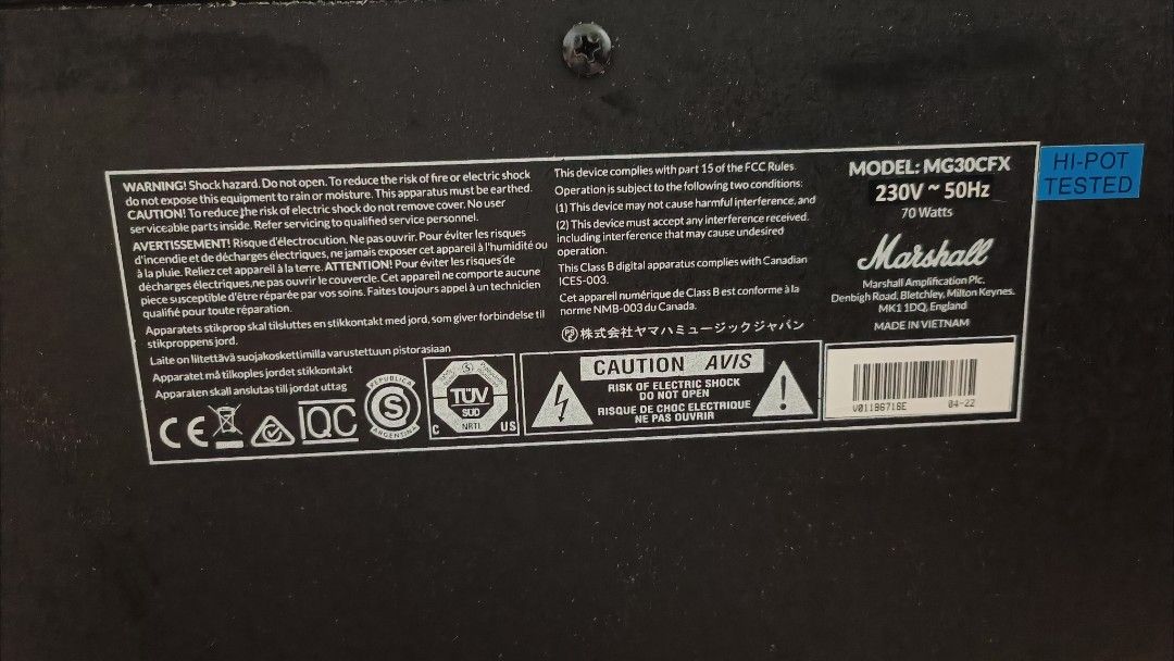 Marshall MG30FX Guitar Amplifier, Hobbies & Toys, Music & Media, Music ...