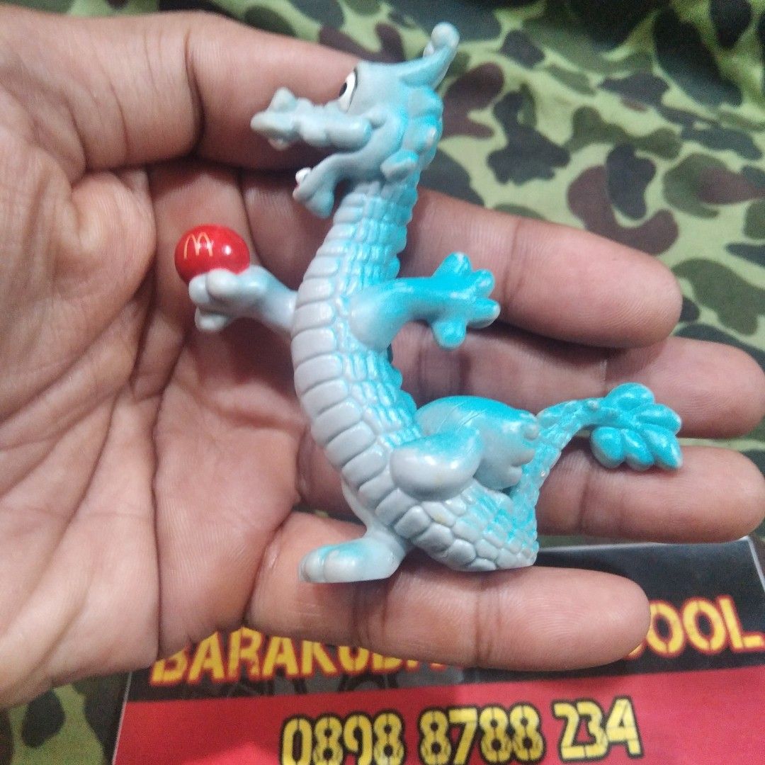 McDonald's Vintage Naga Biru Blue Dragon 3" PVC Figure Toy Chinese New ...