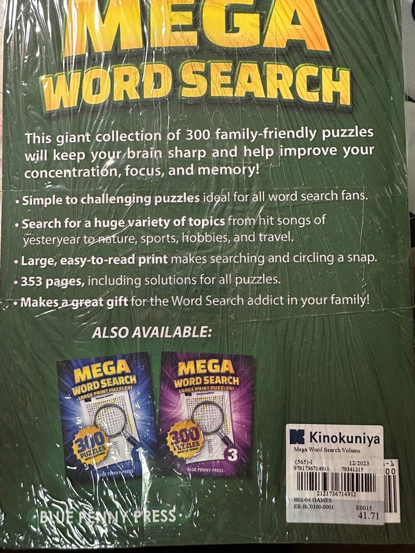 Mega Word Search 300 Puzzles Large Print BRAND NEW, Hobbies & Toys, Books & Magazines, Magazines ...