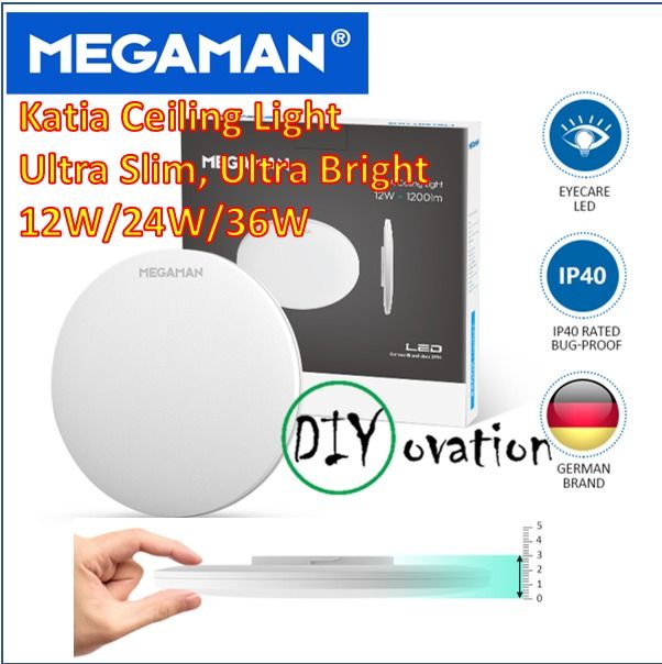 Megaman Katia super bright and slim LED ceiling light/ 3 tone ...