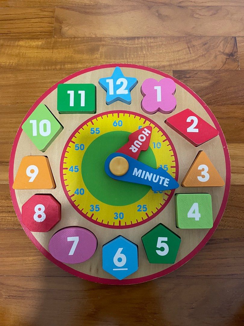 Melissa & Doug - shape sorting clock, Babies & Kids, Infant Playtime on Carousell
