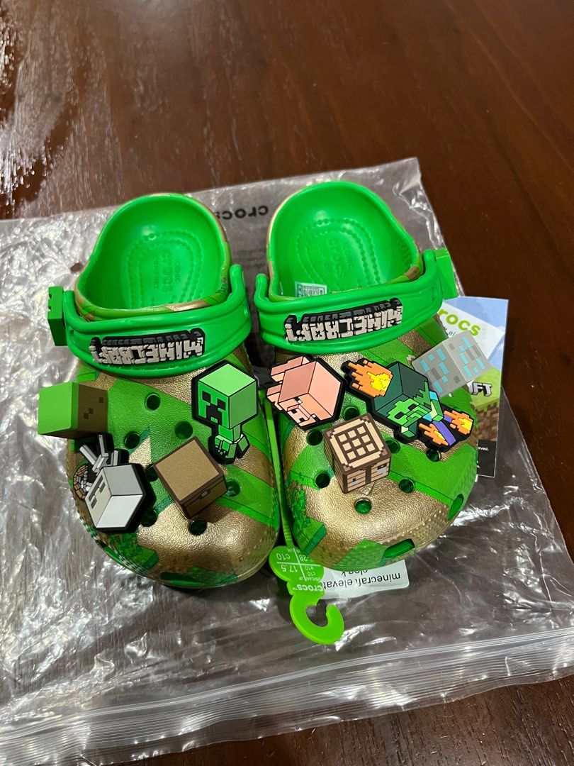 Minecraft crocs, Luxury, Sneakers & Footwear on Carousell
