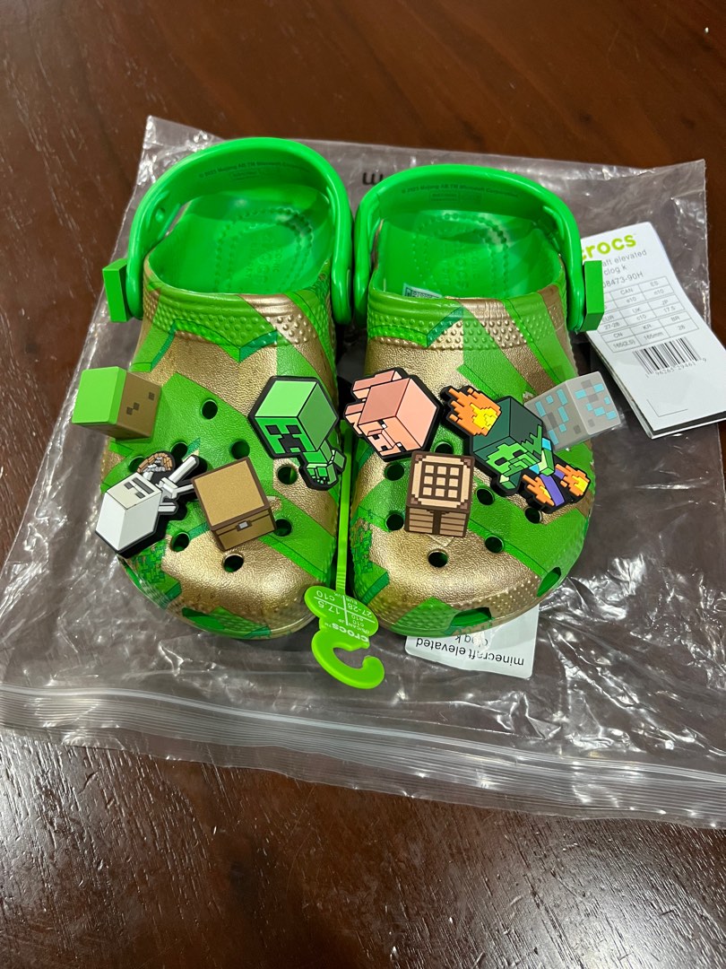 Minecraft crocs, Luxury, Sneakers & Footwear on Carousell
