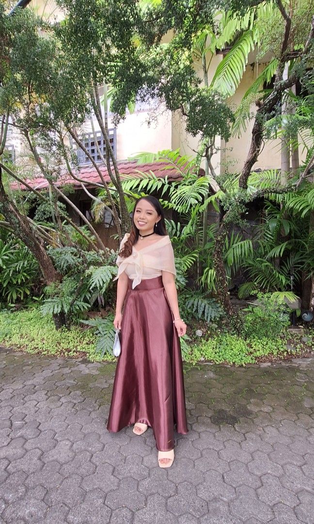 Modern Filipiniana Set (Alampay + Skirt), Women's Fashion, Dresses ...