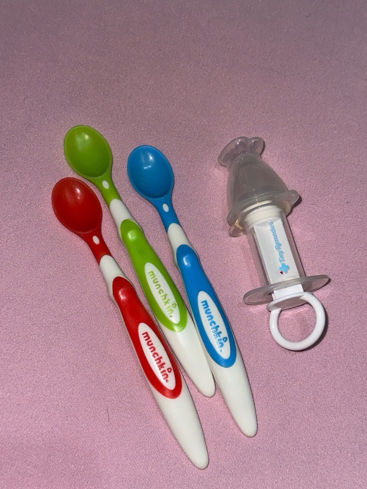 Munchkin spoon 3-set + medicine dropper, Babies & Kids, Nursing ...