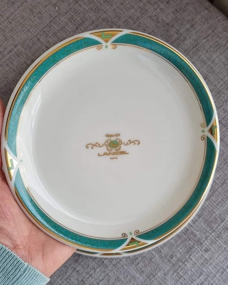 Narumi Lancel Green Rim Plates Set 6pcs, Furniture & Home Living ...