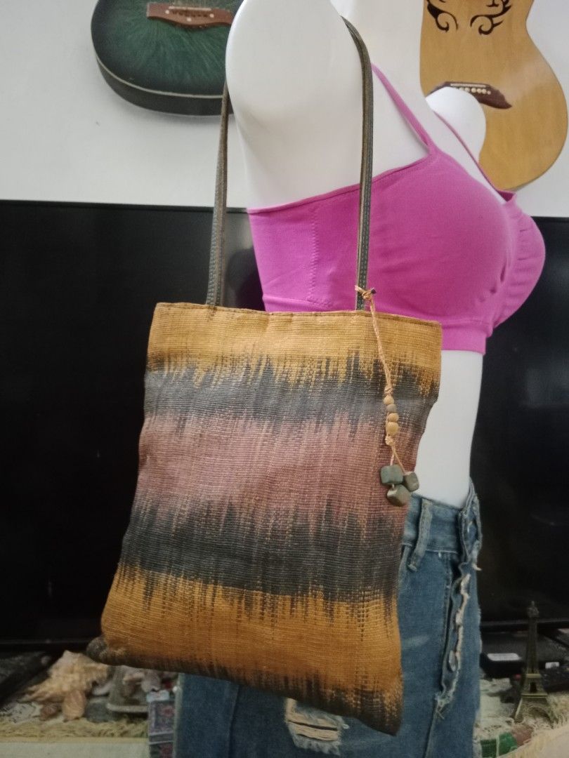 Native Woven Abaca Long Handle Tote Bag, Women's Fashion, Bags ...