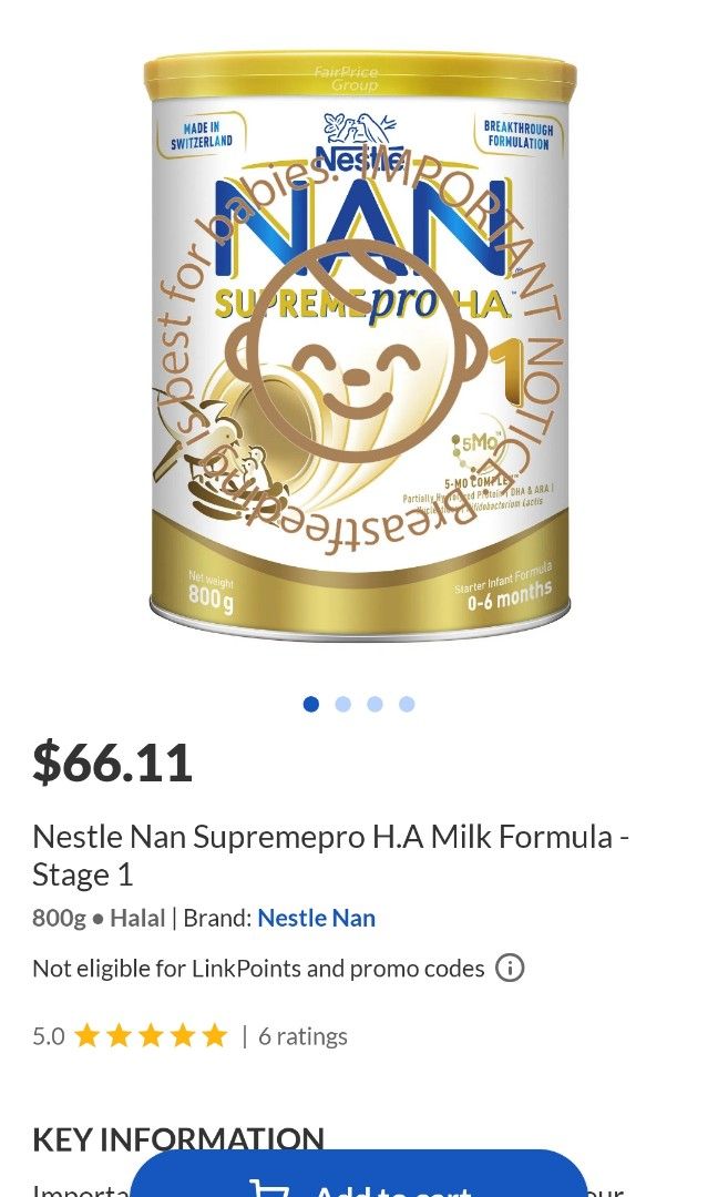 Nestle Nan Supremepro H.A Milk Formula - Stage 1, Babies & Kids ...
