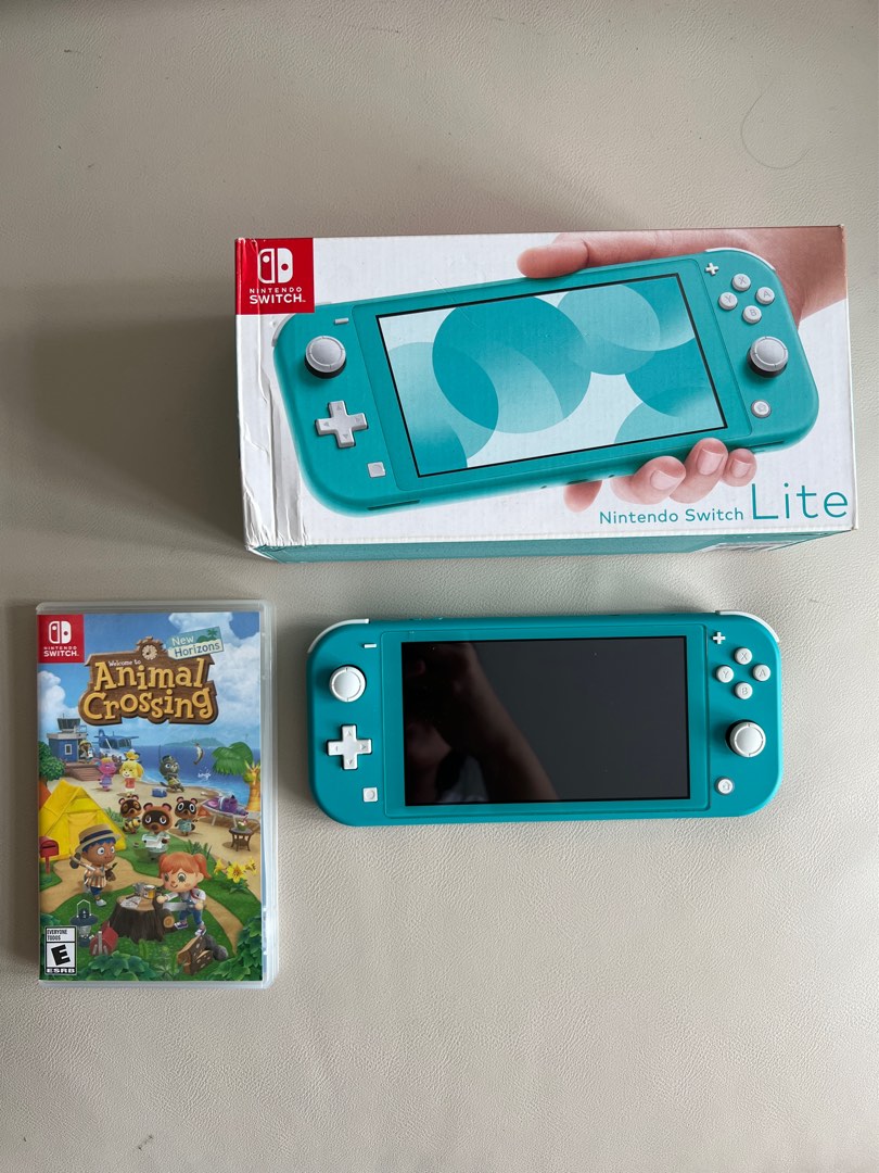 Nintendo Switch Lite Turquoise w/ Animal Crossing New Horizons Physical Game, Video Gaming ...