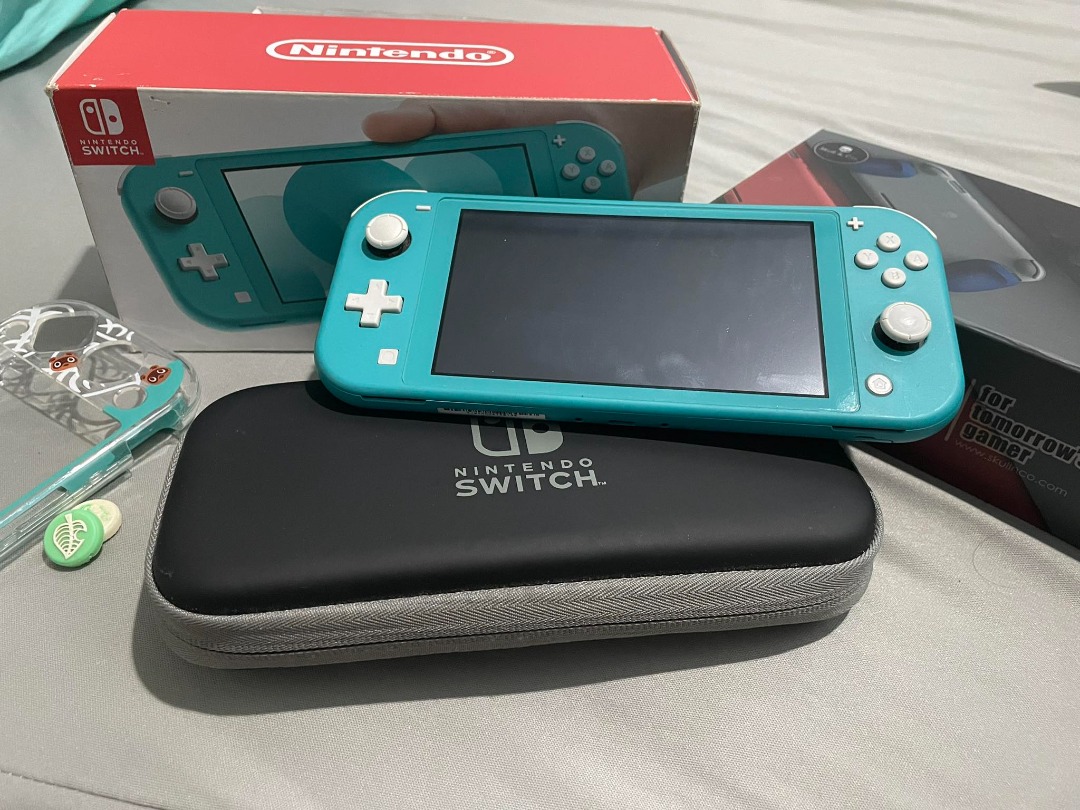 Nintendo Switch Lite (Turquoise) - with 64GB Micro SD and Cases - Lady owned, Video Gaming ...