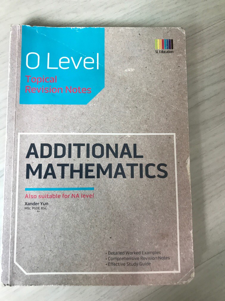 O Level Topical Revision Notes Additional Mathematics | O Level A Math ...