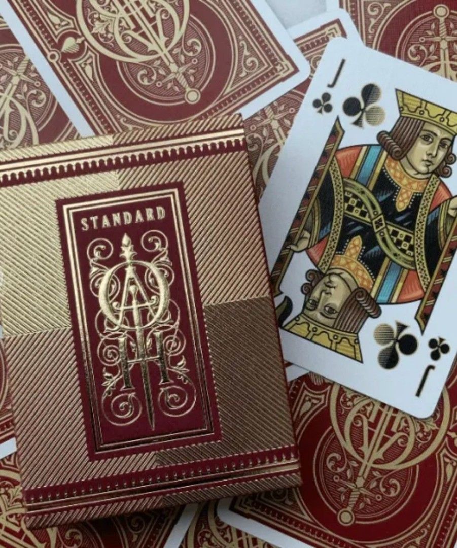 Oath Standard Playing Cards - Burgundy and Navy Blue, Hobbies & Toys ...