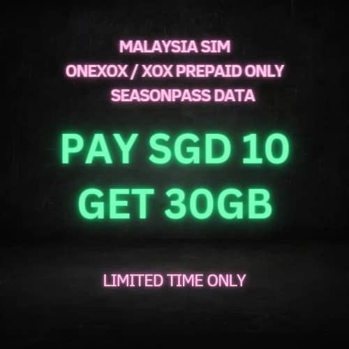 Onexox /XOX Malaysia Sim Seasonpass Data Topup, Hobbies & Toys, Travel ...
