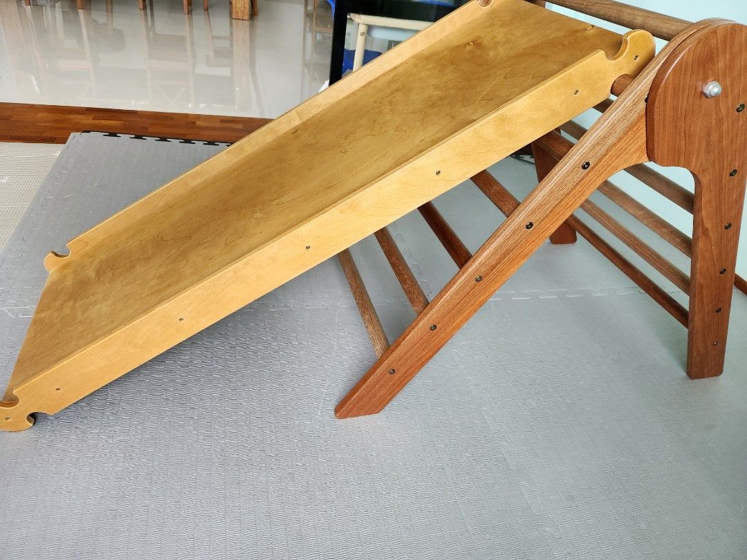 Montessori Pikler Triangle/ Climbing triangle & reversible ramp, Babies ...