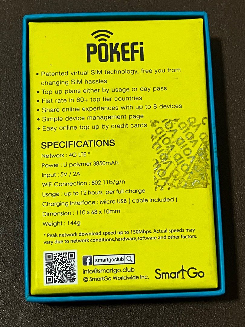 Pokefi SmartGo 4G LTE Pocket WiFi Global Roam, Mobile Phones & Gadgets, Other Gadgets on Carousell