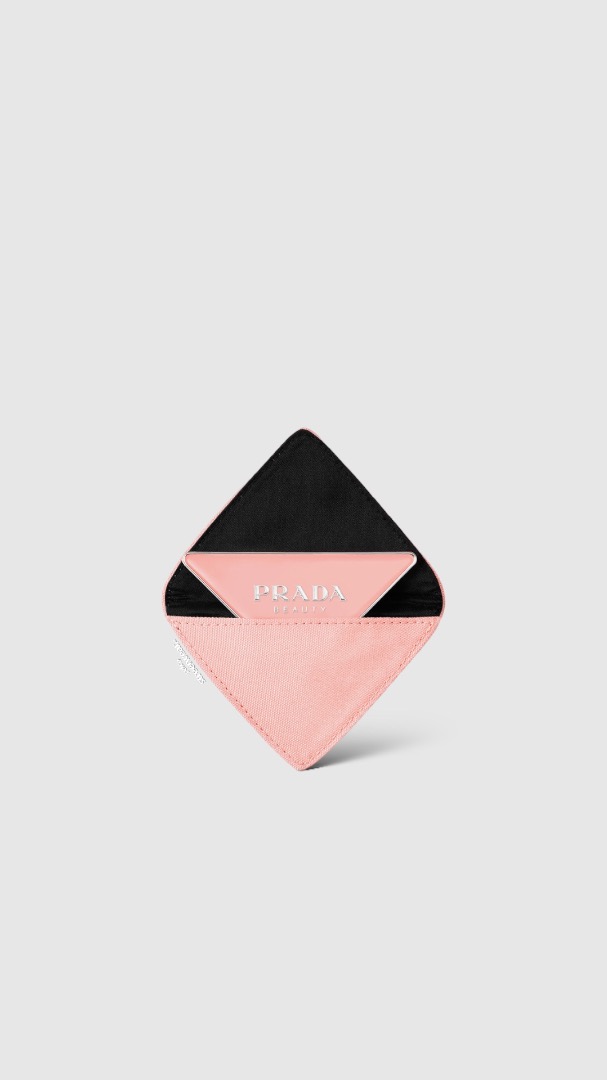 Prada Pink Compact Mirror, Luxury, Accessories on Carousell