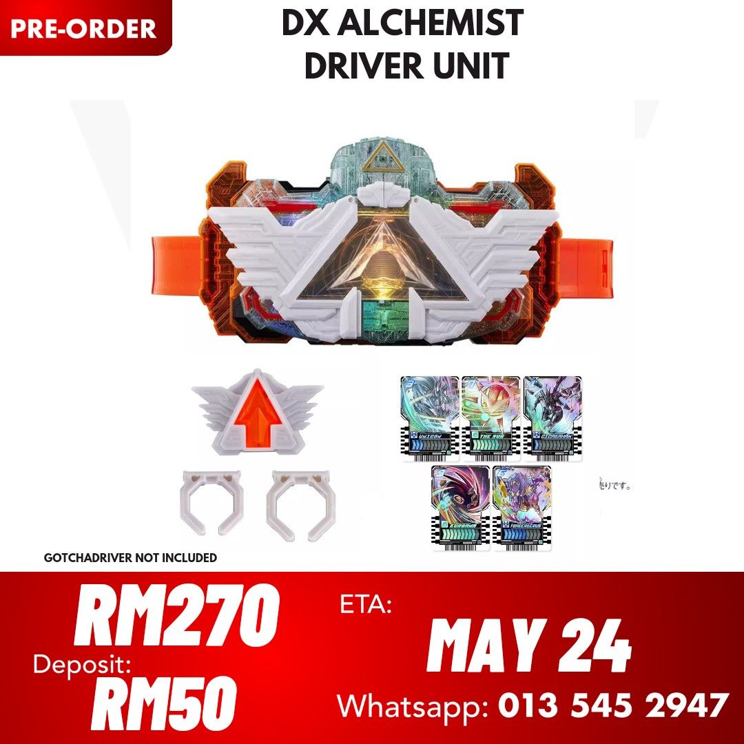[Pre-Order] Kamen Rider Gotchard: DX Alchemist Driver Unit, Hobbies ...
