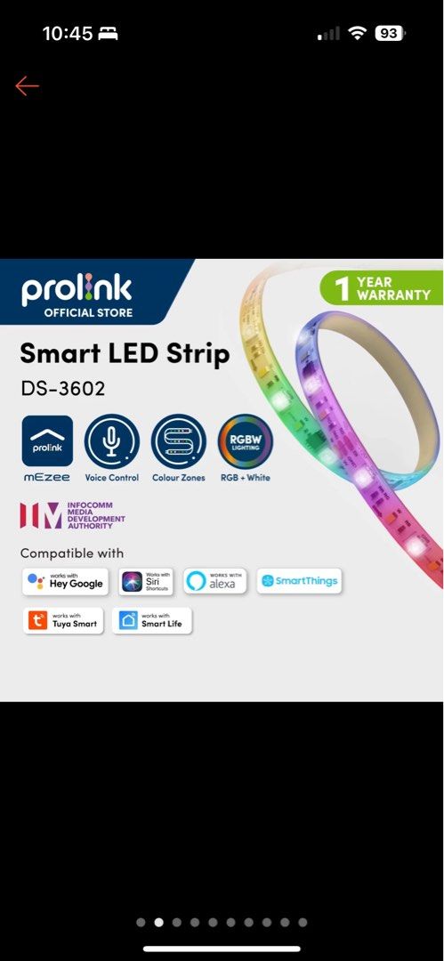 Prolink Smart LED strip - for USB Powered 3M (Voice/ app control ...
