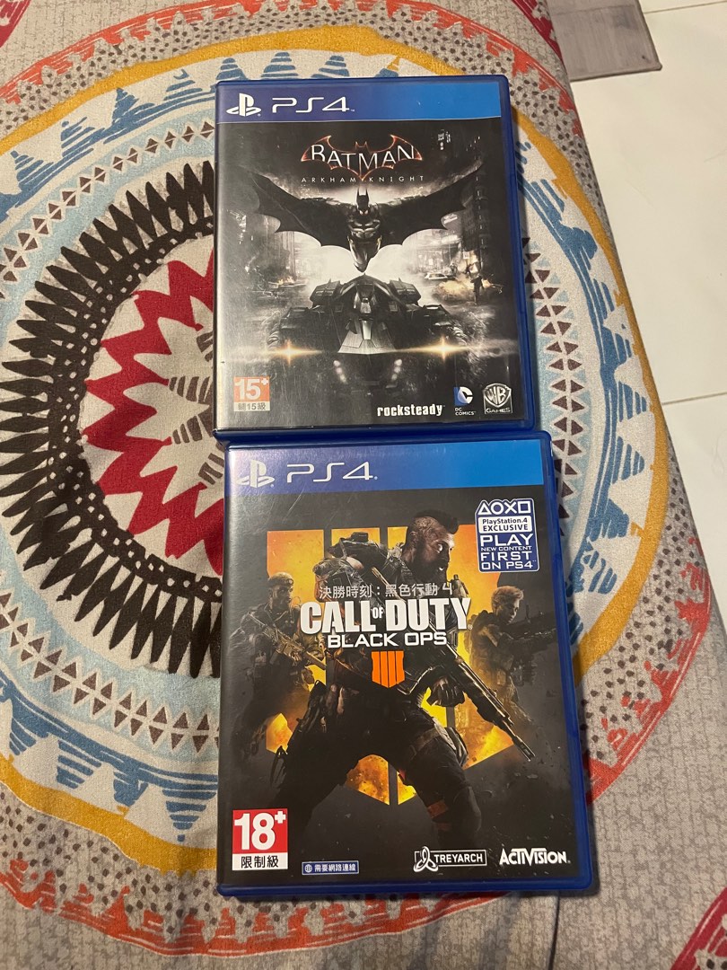 PS4 Games Call Of Duty Black ops 4 and Batman Arkham night, Video ...