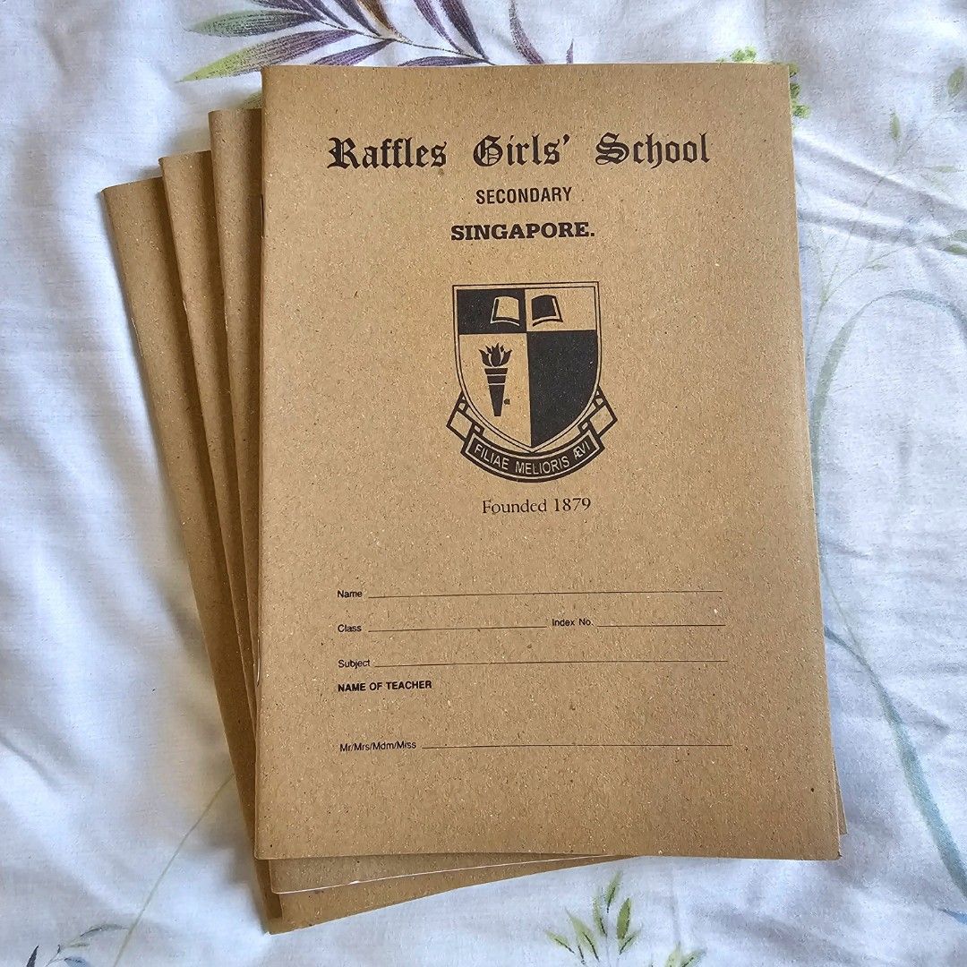 Raffles Girls School (RGS) Exercise book, Hobbies & Toys, Stationery ...