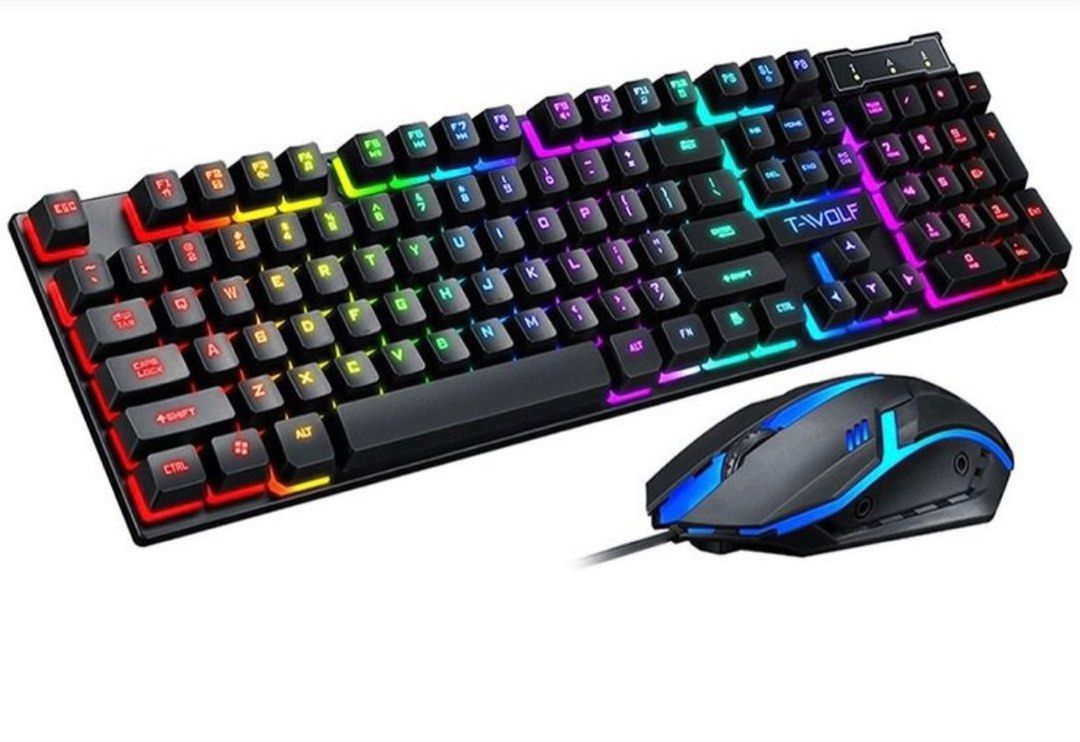 Rainbow Backlit Game Keyboard and Mouse Set, Computers & Tech, Parts ...