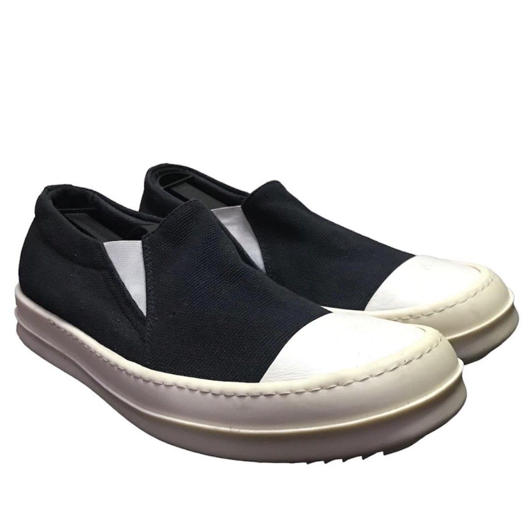 Rick Owens DRKSHDW slip on boat Ramones canvas, Men's Fashion, Footwear ...