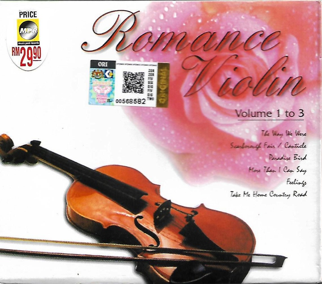 Romance Violin Vol.1-3 CD 48 Evergreen Love Songs in Instrumental Melody The Way We Were Love ...