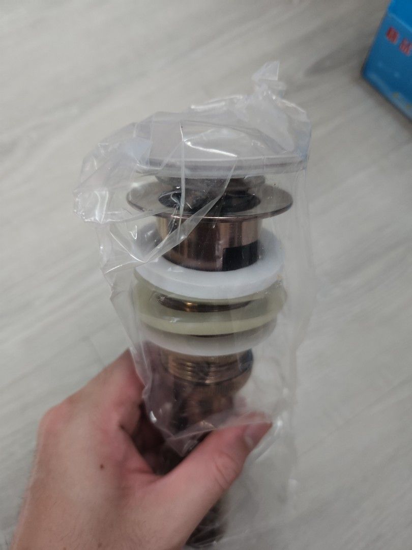 Rose gold sink drain/ drainer/ strainer spring mechanism, TV & Home ...