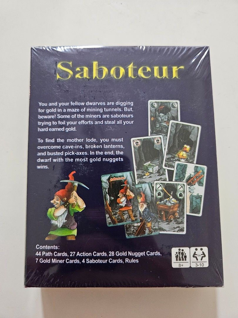 Saboteur Card Game, Hobbies & Toys, Toys & Games on Carousell