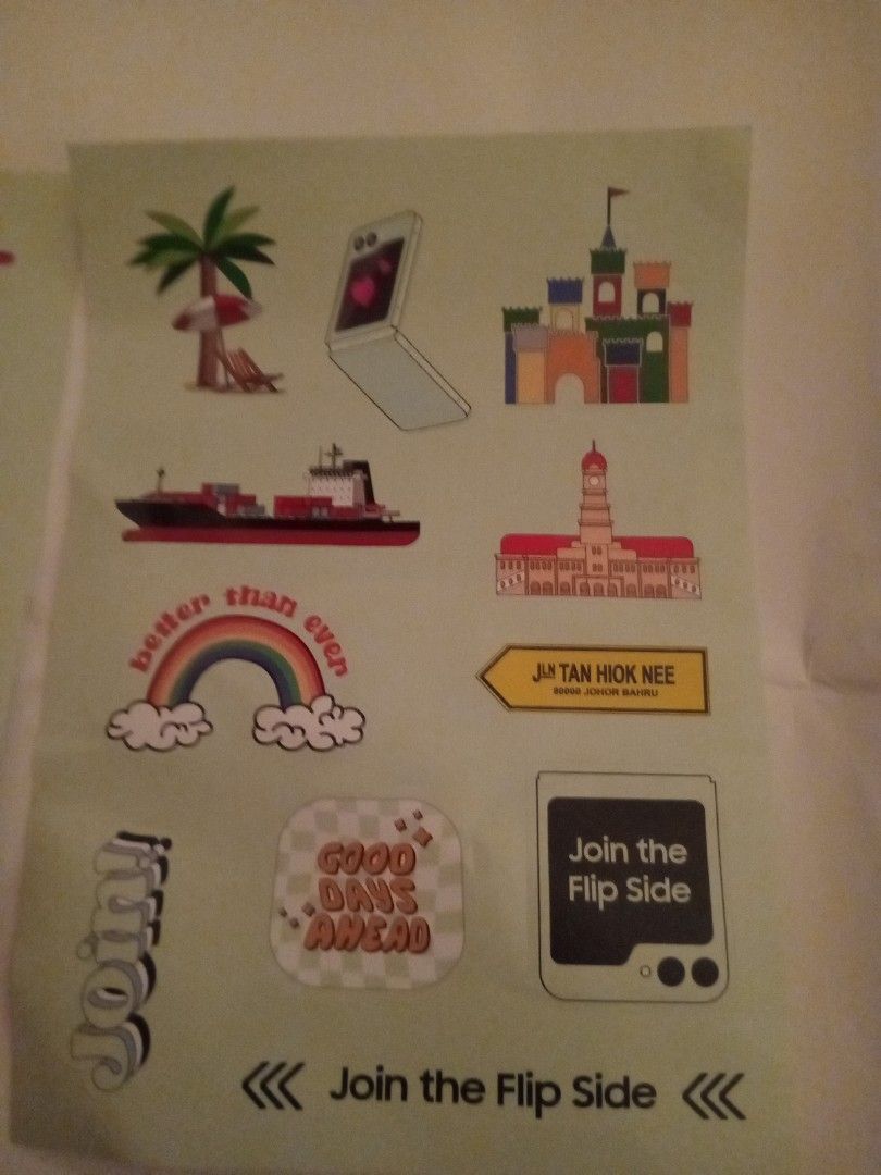 Samsung flip sticker sheet, Hobbies & Toys, Collectibles & Memorabilia ...