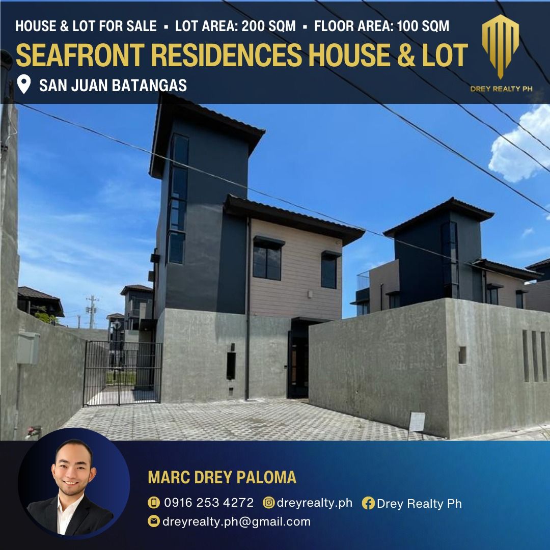 Seafront Residences House and Lot in San Juan Batangas, Property, For ...