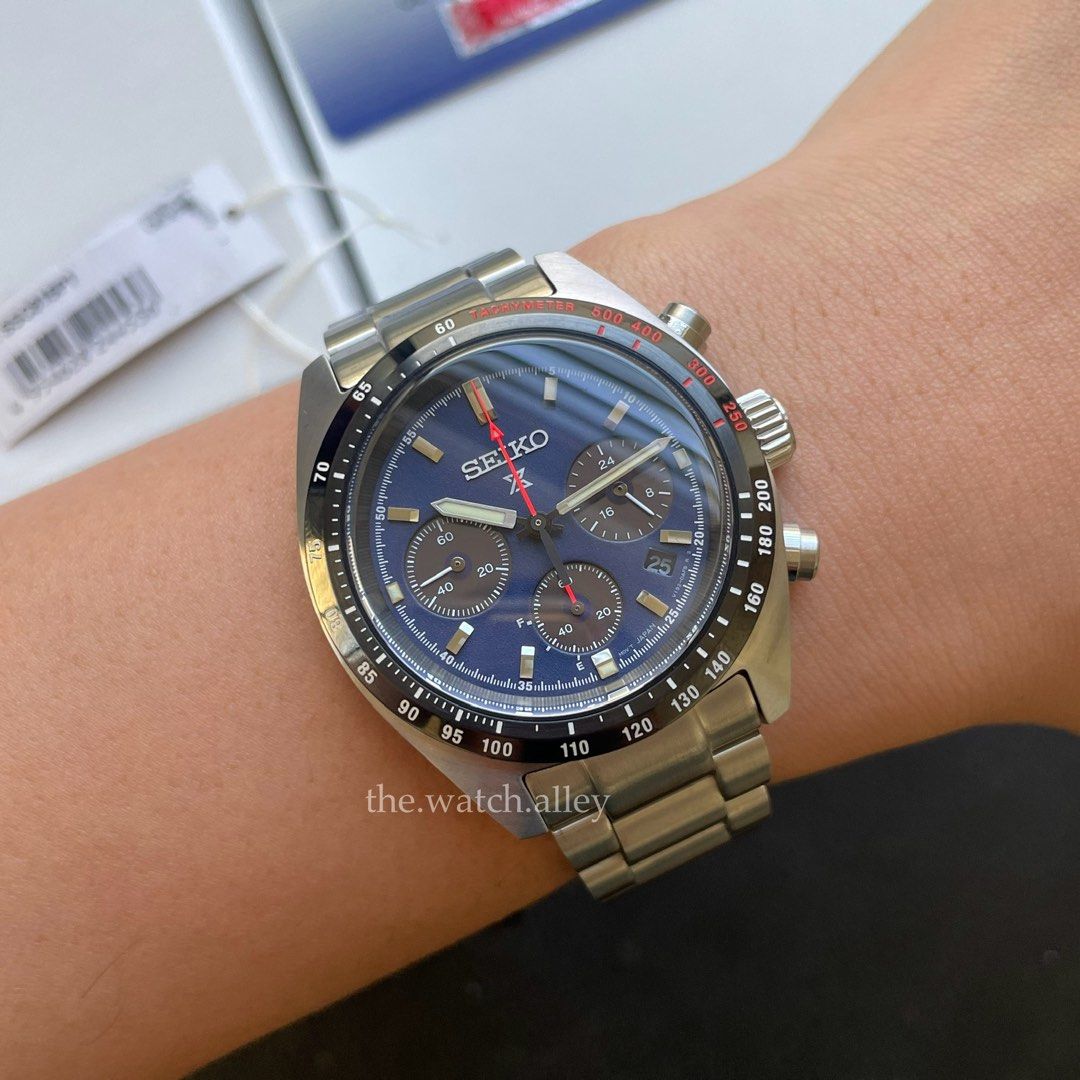 Seiko Prospex - Speedtimer - Solar Panda SSC815P1 - Blue Chronograph ...
