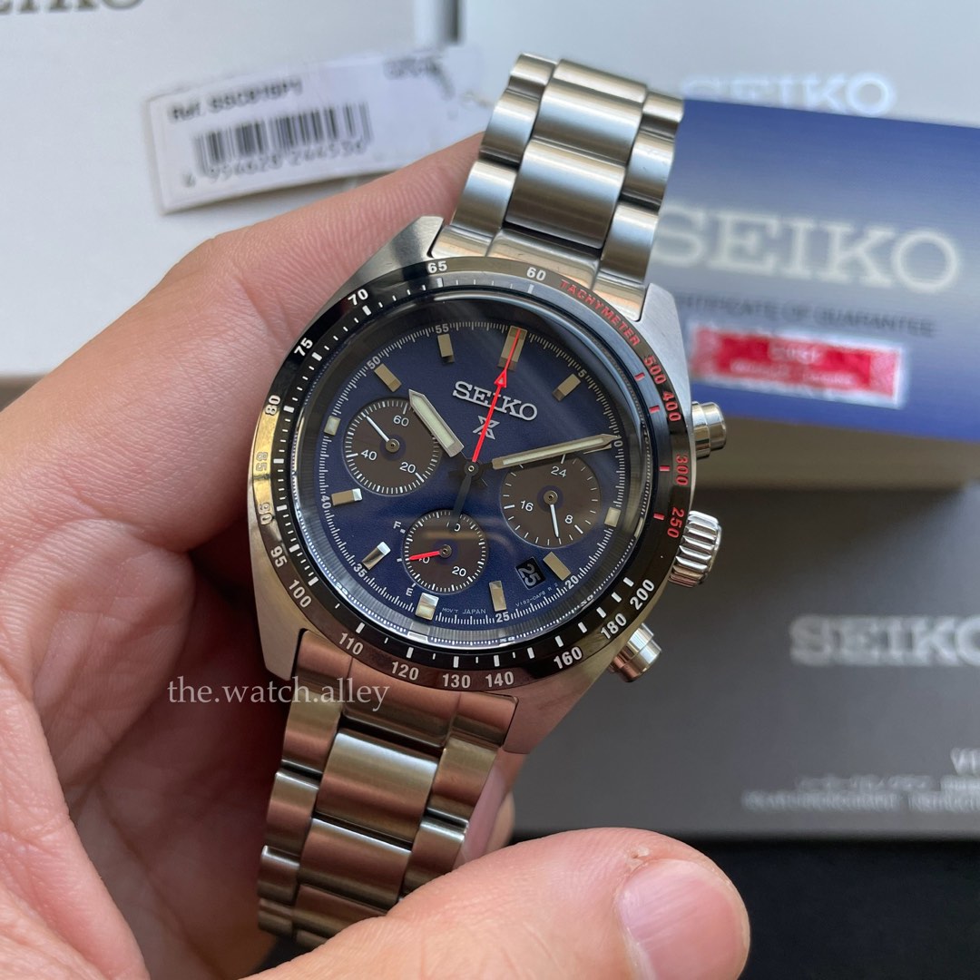 Seiko Prospex - Speedtimer - Solar Panda SSC815P1 - Blue Chronograph ...