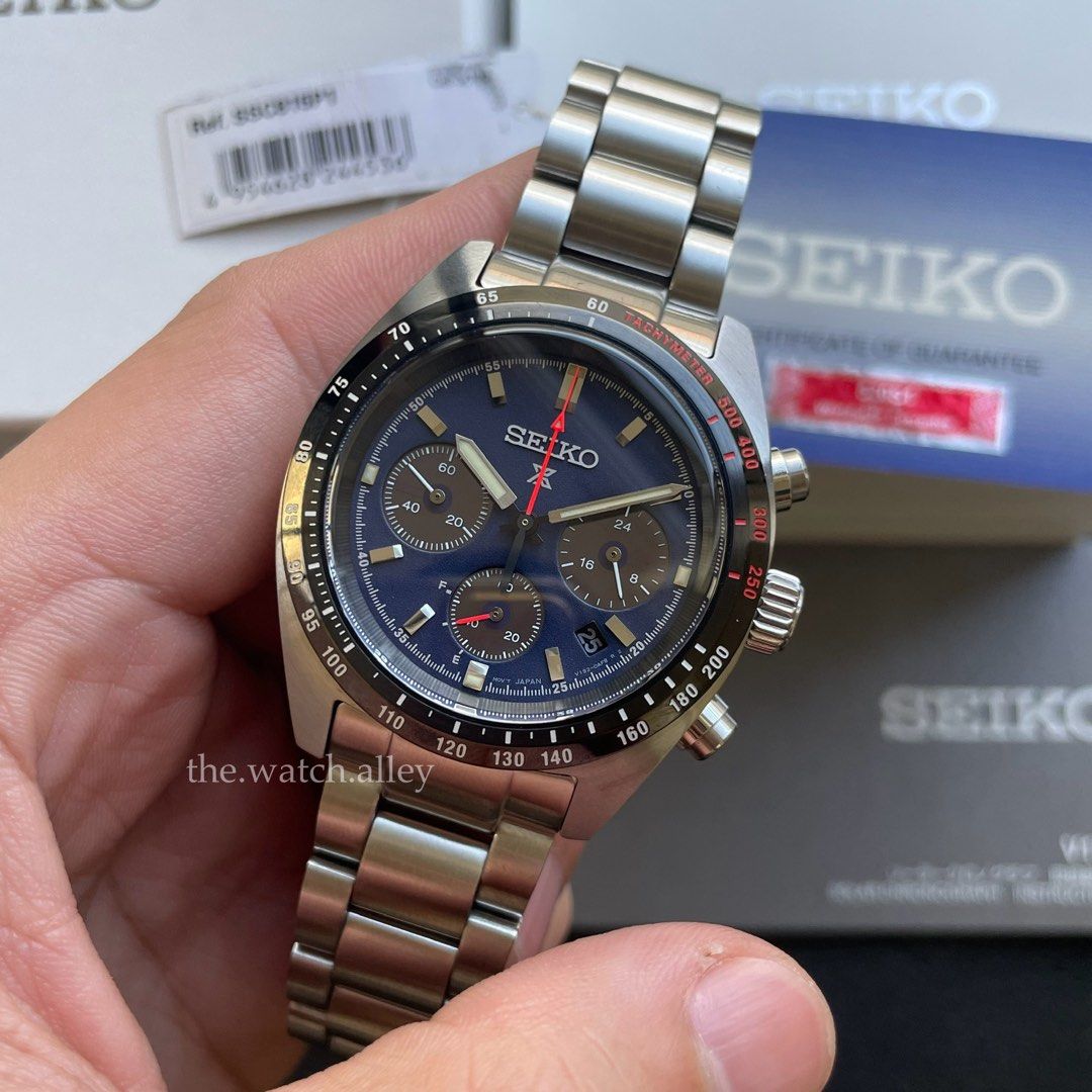 Seiko Prospex - Speedtimer - Solar Panda SSC815P1 - Blue Chronograph ...