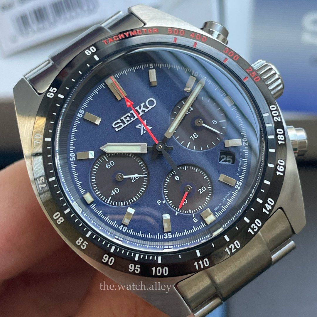 Seiko Prospex - Speedtimer - Solar Panda SSC815P1 - Blue Chronograph ...