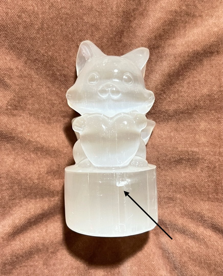 Selenite Nine-Tailed Fox, Women's Fashion, Jewelry & Organisers ...