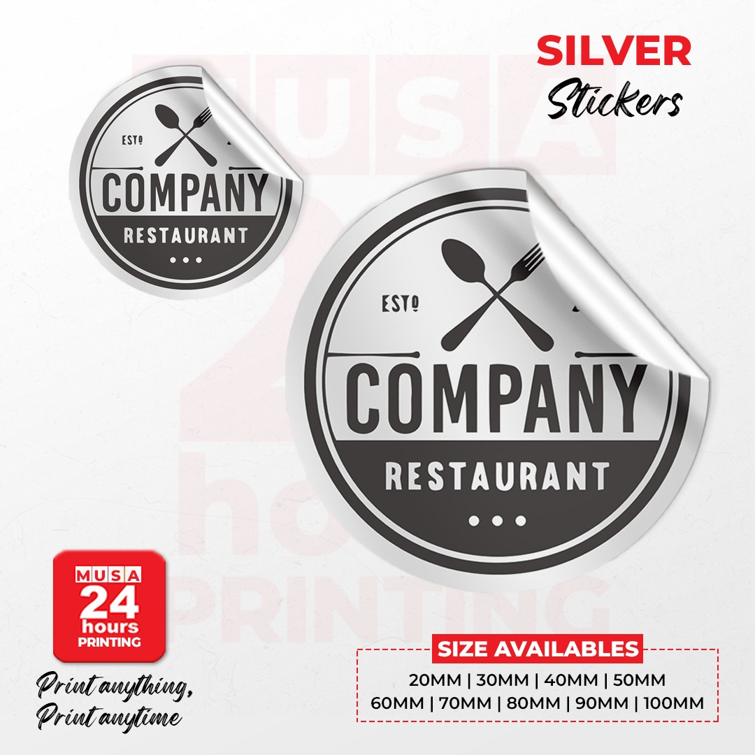 Silver Sticker, Hobbies & Toys, Stationery & Craft, Art & Prints on ...