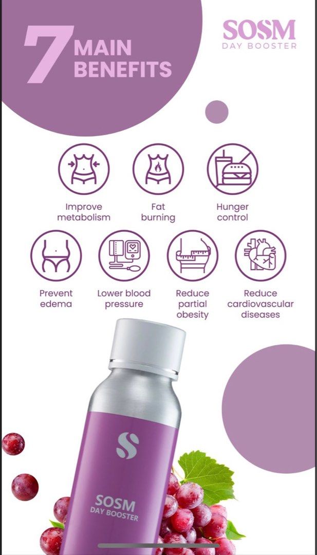 Som1 SOSM Day Booster & Night Booster, Health & Nutrition, Health ...