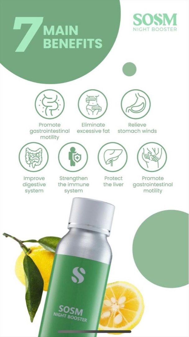 Som1 SOSM Day Booster & Night Booster, Health & Nutrition, Health ...