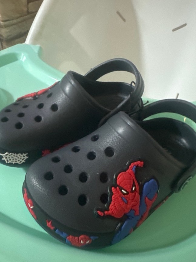Spider man croc, Babies & Kids, Babies & Kids Fashion on Carousell
