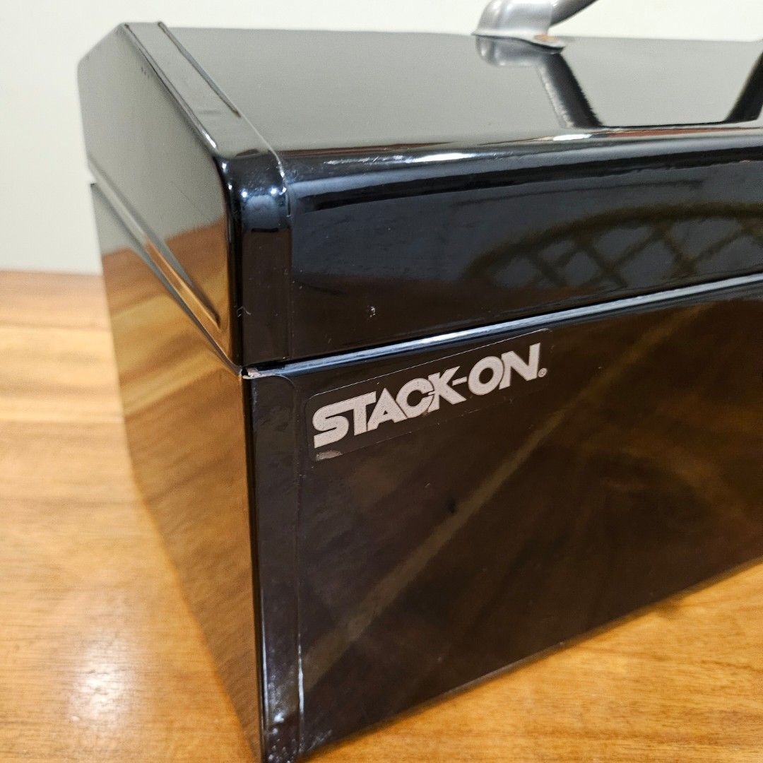 Stack-On SHB-16 16-Inch Multi-Purpose Steel Tool Box (Black), Furniture ...