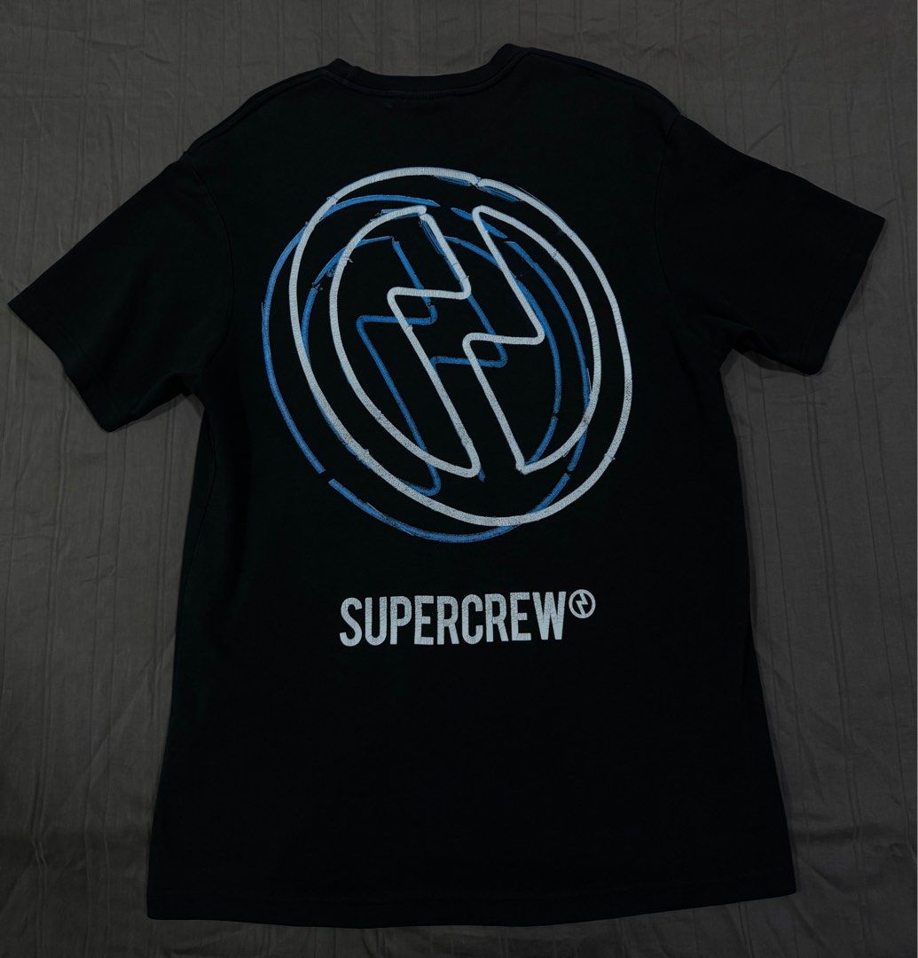 Supercrew Iconic Neon Blue Oversized Tee, Men's Fashion, Tops & Sets ...