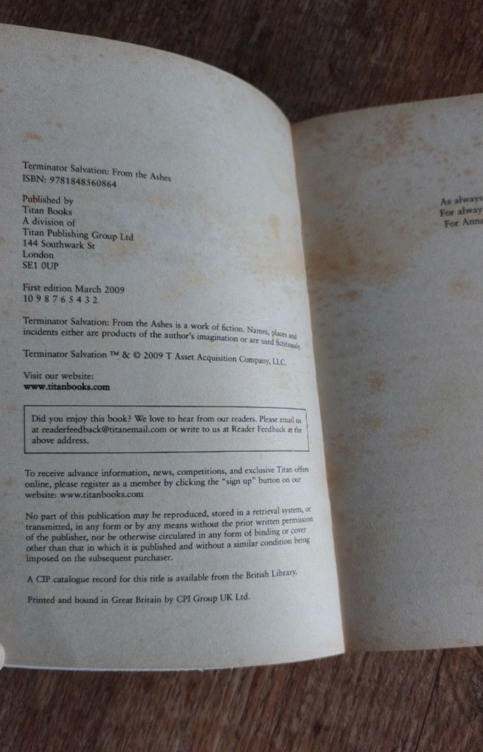 Terminator Salvation: from the Ashes : the Official Prequel ...