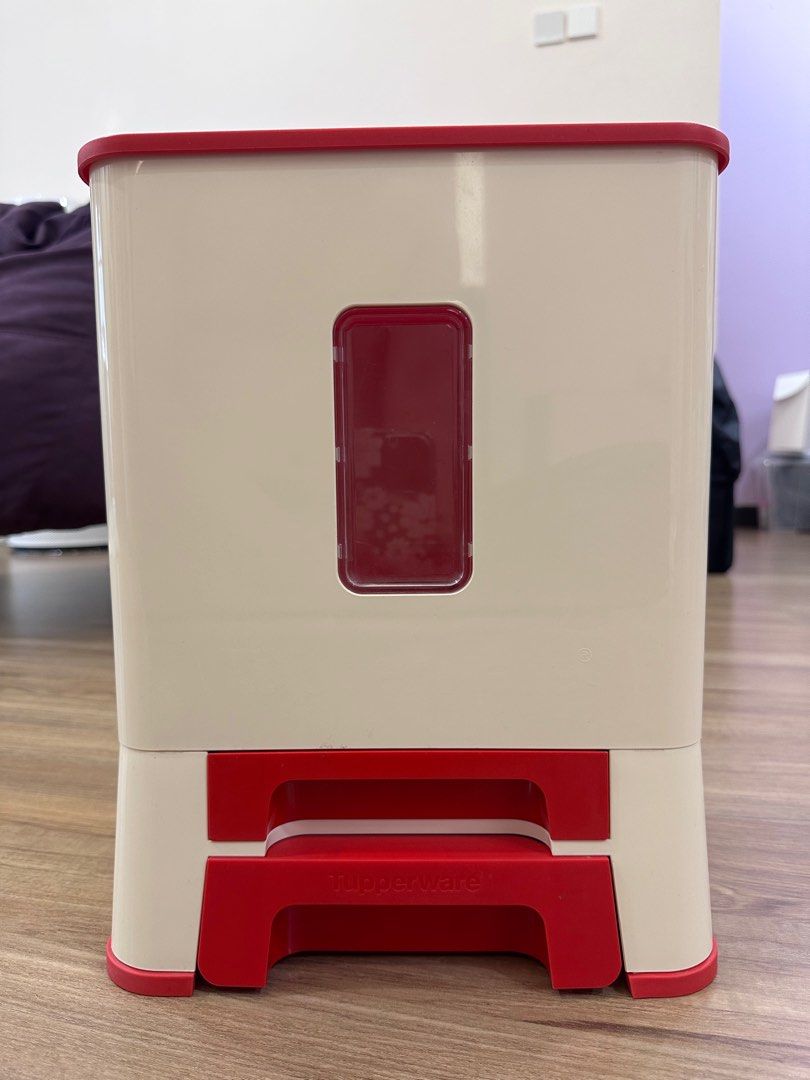Tupperware Rice Dispenser (10kg), Furniture & Home Living, Kitchenware ...