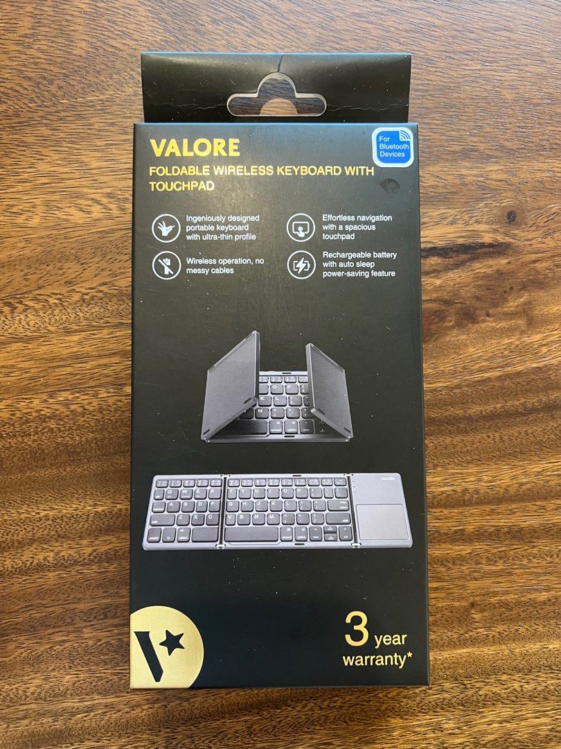 Valore foldable wireless keyboard with touchpad ac196, Computers & Tech, Parts & Accessories ...