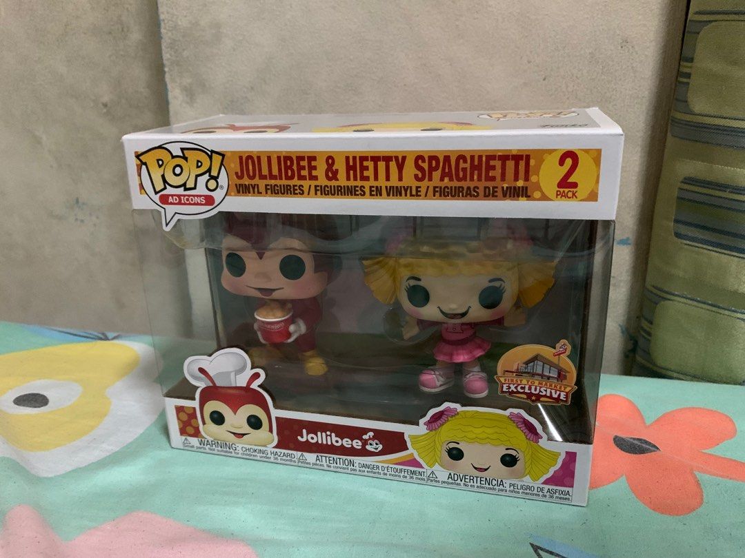 (WITH FREEBIE) JOLLIBEE & HETTY 2 PACK SPAGHETTI 2 PACK FUNKO, Hobbies ...